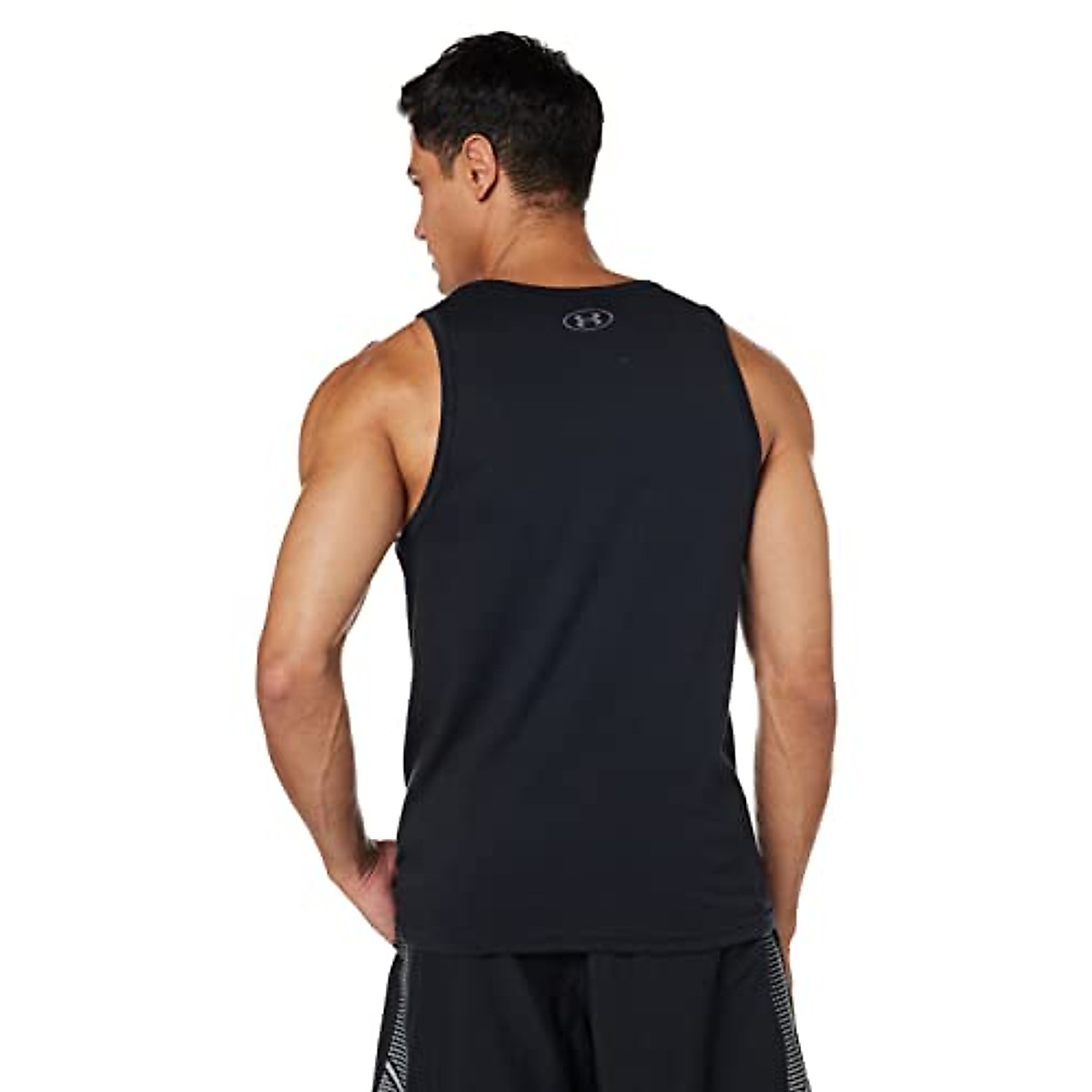 Under Armour Men's Sportstyle Logo Tank, Black (001)/Quirky Lime, X-Small