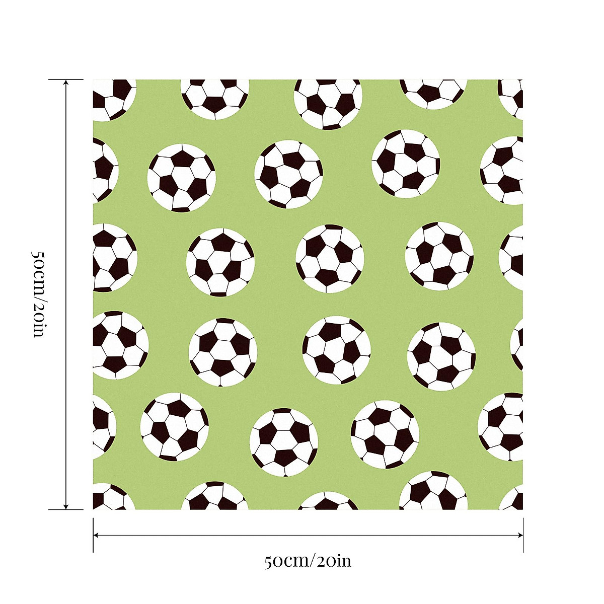 PAPER FAIR 60 Sheet Soccer Pattern Tissue Paper 20 x 20in Green White Black Football Art Gift Wrapping Paper DIY Craft Art Paper for Baby Shower Birthday Party Gift Packing