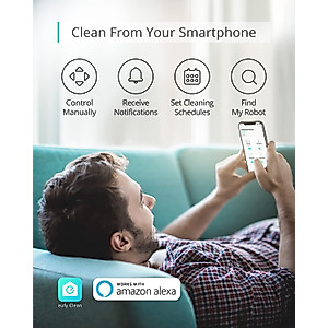 eufy by Anker, BoostIQ RoboVac 15C, Wi-Fi, Upgraded, Super-Thin, 1300Pa Strong Suction, Quiet, Self-Charging Robotic Vacuum Cleaner, Cleans Hard Floors to Medium-Pile Carpets (Black)