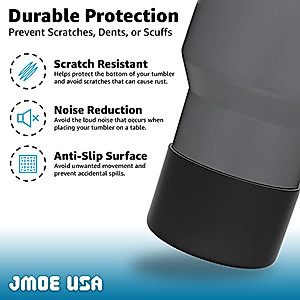 Jmoe USA Boot Sleeves for Stanley 40oz Adventure Quencher H2.0 & 20oz & 30oz IceFlow Tumblers | Protects Against Dents & Scratches | Protector for Bottom of Cup | BPA Free Silicone