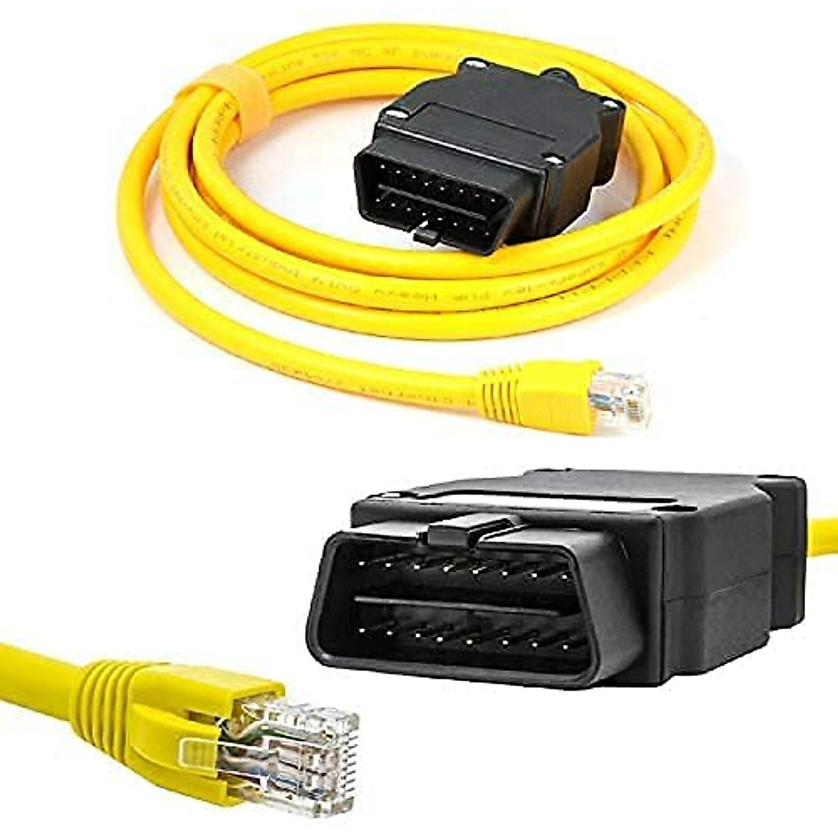 Lightning to Ethernet,2 in 1 Phone to OBD2,ENET Rj45 Cable ethernet Connector Tools to OBD Interface Cable Coding F-Series 10/100Mbps High Speed,Ethernet Adapter with Charge Port,Plug and Play[White]