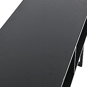 Household Essentials Jamestown TV Stand Coffee Table with Rectangular Storage Compartments Black Oak Wood Grain and Black Metal