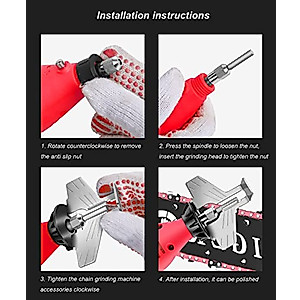 Weenkeey 9 PCS Burr Grinding Stone File Chainsaw Sharpener Stone Polishing Grinding Tool Grinding Bits for Chain Saw Stone Jewelry Wood - 5/32" 3/16" 7/32" Purple