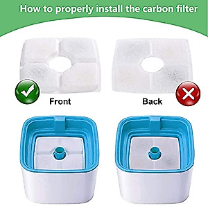 ITidyHome 16 Pack Cat Water Fountain Filters of Pet Fountain Replacement Filter, for Most 84oz/2.5L Automatic Pet Cat Dog Water Fountain Dispenser