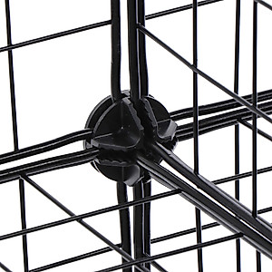 Saturnpower Wire Cube Storage Wardrobe, 12-Cube Metal Grid Storage,Stackable Modular Bookshelf Shelves, Storage Bins Shelving, DIY Closet Cabinet for Living Room, Bedroom, Office, Garage