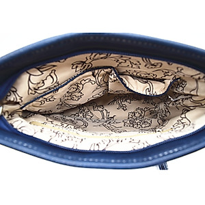 WESTERN ORIGIN American Flag Stars and Stripes Rhinestone Studs Crossbody Handbag USA Patriotic Women Purse Leather Single Shoulder Bag (Red White Blue)