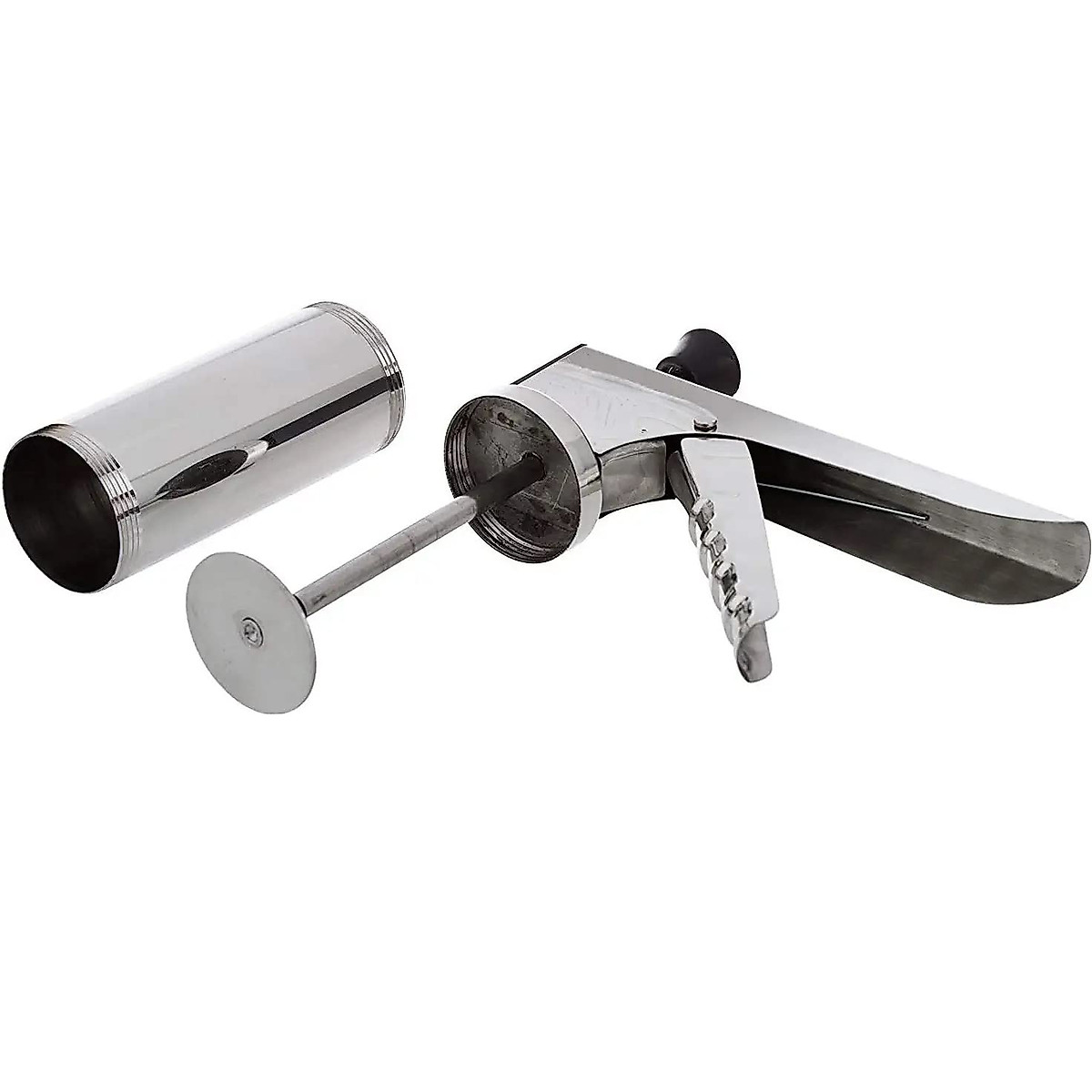 IRAM Stainless Steel Kitchen Press for Noodles, Murukku, Namkeen, and Snacks - Manual Sancha Sev Chakli Gathiya Sevaiya Maker - Silver Kitchen Tool