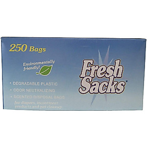 Fresh Sacks Biodegradable Diaper Disposal Bags, Roll of 250