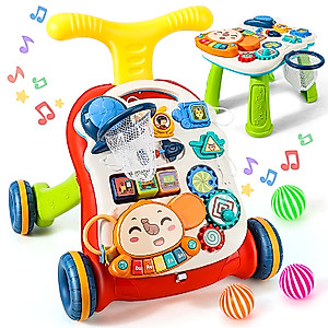 TOY Life Baby Push Walkers for Babies 12 Months Sit to Stand Walker for Baby Girl Boy 3 in 1 Push Toys for Babies Learning to Walk Baby Activity Walker Toddler Walking Toy for Infant Kid 1 Year Old