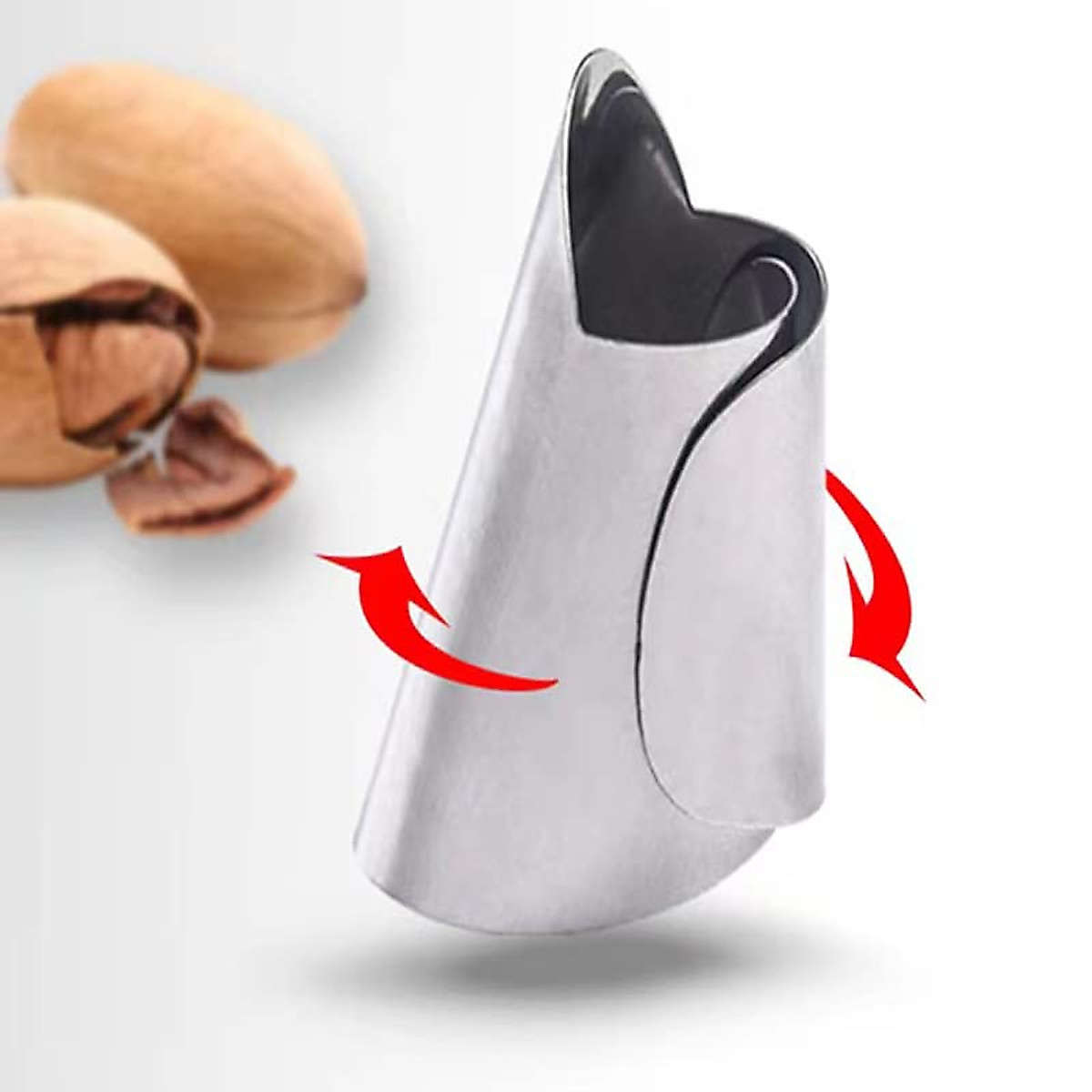 AIMPGSTL 10PCS Finger Guard for Cutting Vegetables, Stainless Steel Finger Protector, Thumb Guard Peelers for Onion Holder Slicer Kitchen Tool Avoid Hurting When Slicing and Chopping