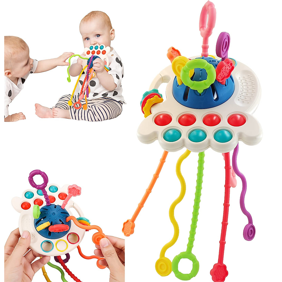NeslGenc Baby Toys 6 to 12 Months,Montessori Toys for 1 Year Old Boy Girl Baby Sensory Toys for Babies 12-18 Months Pull String Toys for Christmas and Birthday Gifts Infant,Toddlers