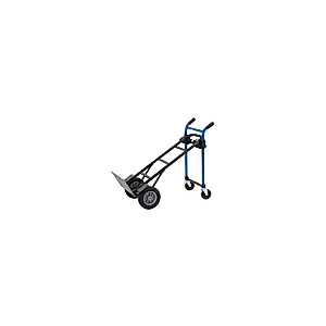 Harper Trucks Quick Change 4-in-1 Convertible Hand Truck, Dual Handle, 10" Solid Rubber Wheels
