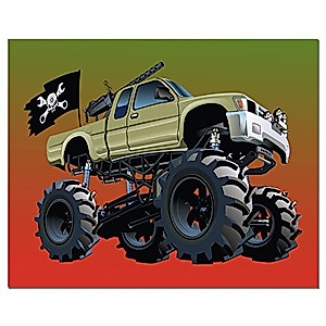 Monster Truck Poster Prints - Monster Truck Wall DéCor, Set Of 6 (8 Inches X 10 Inches) Photos - Kids Wall Art Decor