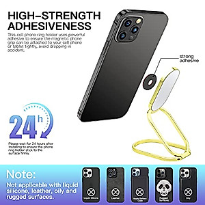 YINHEXI Cell Phone Stand Grip for Desk, Adjustable Phone Ring Holder, Portable Phone Stand for Office Desk, Magnetic Phone Stand Compatible with iPhone Samsung All Smartphone and iPad Tablets