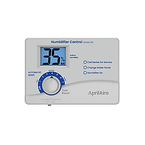 AprilAire 60 Automatic Digital Whole-House Humidifier Control Humidistat with Outdoor Temperature Sensor for AprilAire Whole-House Humidifiers, Low Voltage 24VAC