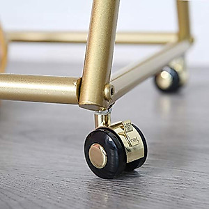 IronFashion Gold Clothing Rack, Boutique Display Clothes Rack with Wheels, Modern Garment Rack for Retail Use (47.24" L)