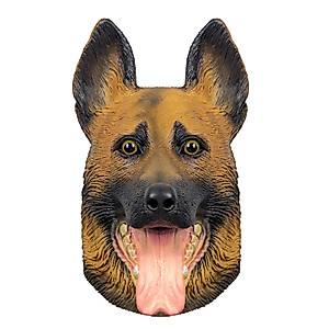 Dog Head Mask for Adult, Animal Costume Mask Halloween Latex Mask
