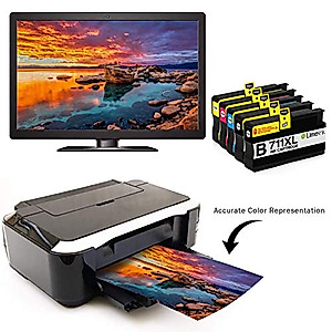 Limeink Compatible Ink Cartridges Replacement for HP 711 Ink Cartridge Ink for HP T120 for HP Designjet T120 Ink T520 Ink 711xl 711 Magenta Black Cyan Yellow (5 Pack)