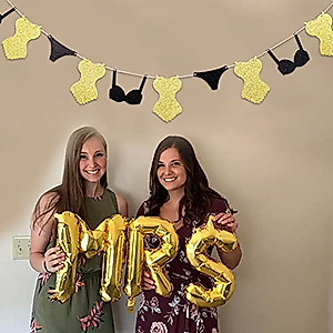 Bachelorette Party Banner- Lingerie Party Banner, Engagement Party Decorations, Glitter Bra and Panties Banner, Bridal Shower Decorations