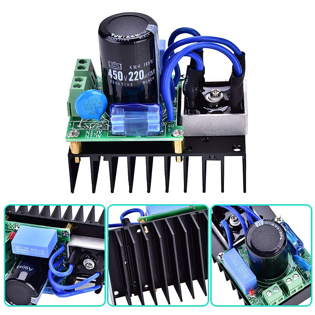 Rectifier Board Module, 0-220V AC to 0-311V DC Rectifier Power Supply Board Universal Mutiple Against Power Supply Board