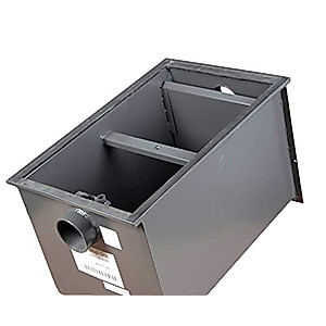 Wentworth 40 Pound Commercial Grease Trap Interceptor for Restaurant Under Sink Kitchen, 20 GPM, WP-GT-20