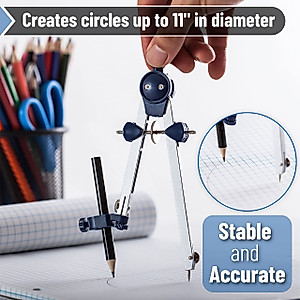 Mr. Pen- Compass for Geometry, Compass with Pencil, Compass Drawing Tool, Drawing Compass, Math Compass, Drafting Tools, Drawing Tools, Geometry Compass, Circle Drawing Tool, Geometry Set, Students