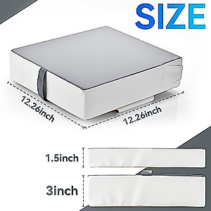 Toddler Booster Seat for Dining Table, Booster Seat for Baby Toddler Chair with Adjustable Waist Belt, Waterproof Kids Chair Cushion for 2-6 Years Old Kids (White)