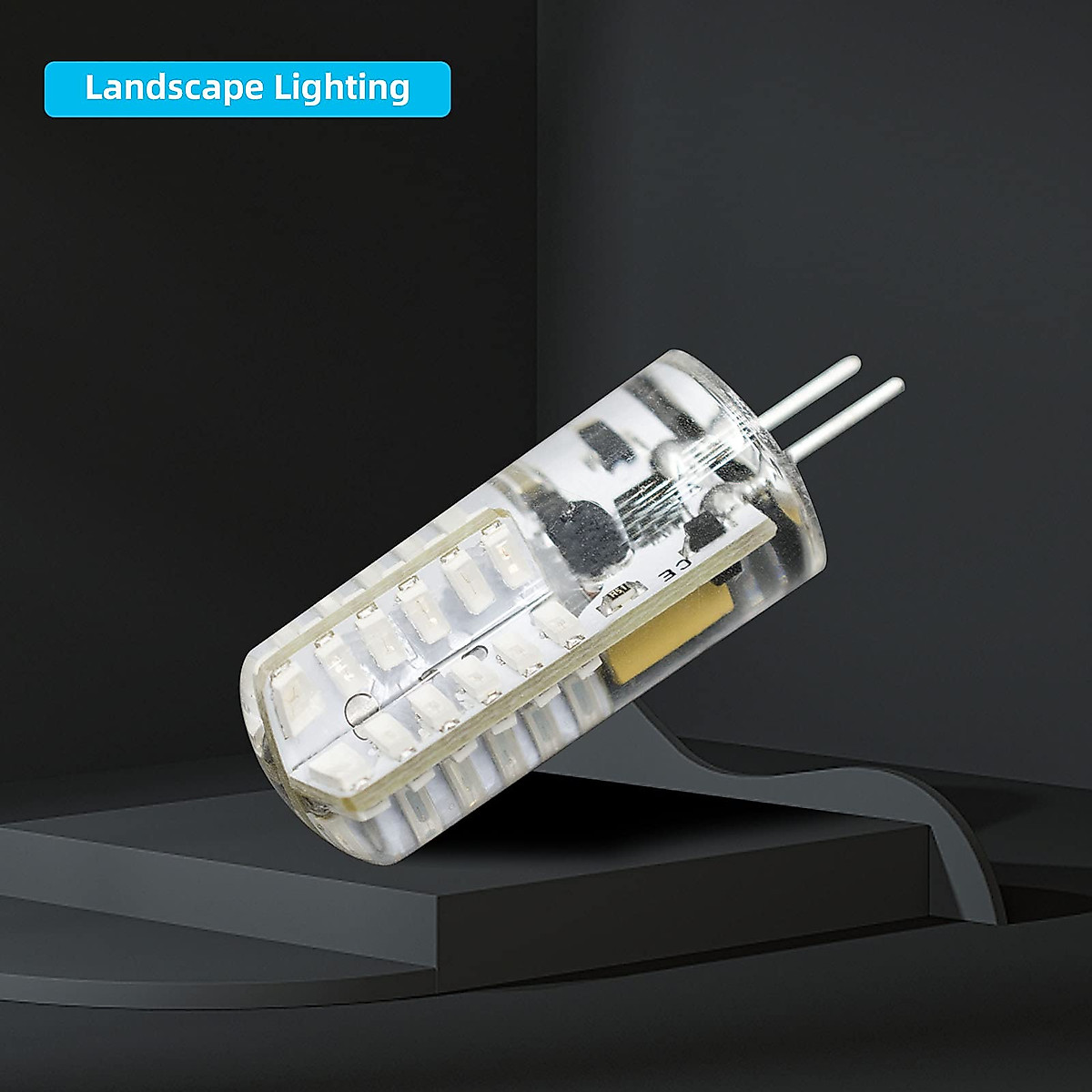 TZHILAN Green G4 LED Light Bulb 12V AC/DC 2W 48×3014 SMD 20W Halogen Bulb Equivalent, Capsule Spotlight Lamps for Landscape Holiday Decoration, Atmosphere Creation, 4-Pack