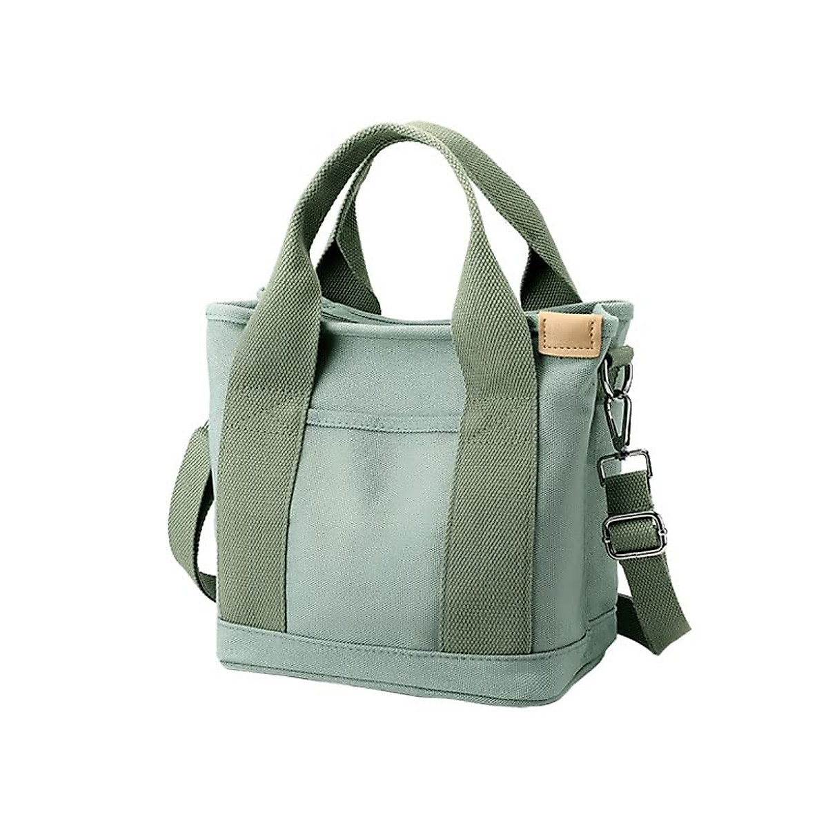 Large Capacity Multi-Pocket Handbag Ladies Stylish Canvas Totes Top Handle One Shoulder Crossbody Handbag Work Bags Travel Crossbody Purse Student Nurses Mum Bags Multi Pockets Satchel Green