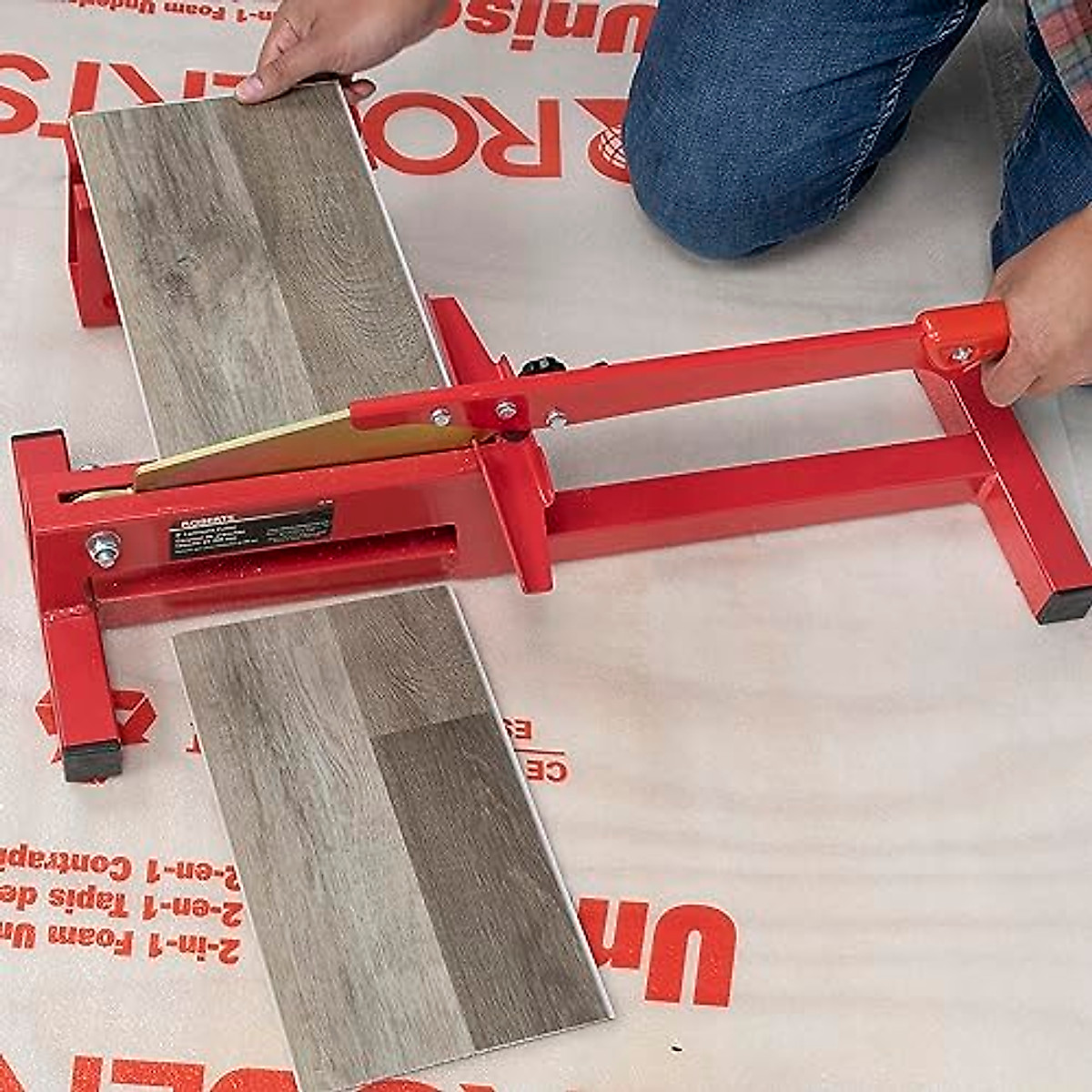 ROBERTS 10-35 Laminate and Vinyl Plank Cutter, 8", Red