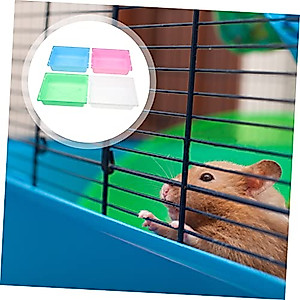 POPETPOP Chinchilla Cage Accessories Plastic Bins 4pcs Hamster Cage Tray Hamster Cages Small Pet Cage Supplies Plastic Tray Hamster Supplies Plastic Chassis Guinea Pig Bedding Plastic Trays