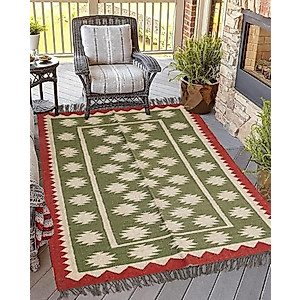 Handmade Wool Jute Area Rug for Bedroom Living Room,Custom Size, Kilim Rug Boho Jute Rug (10x14 feet)