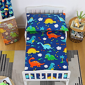 Kids Pillowcase Standard Size Pillowcase Boys Dinosaur - Cartoon Reversible Pillowcase for Children 20 X 30 Inch - Double Sided - 1 Piece Kids Bedding Pillowcase by UOMNY