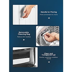 Portable Washing Machine 1.5 Cu.Ft, FOHERE 11lbs Compact Washer with Spinner Combo, 8 Programs, Includes Quick Connect Sink Adapter and Drain Hose, for Apartments, RVs, Dorms