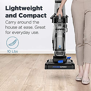 Eureka PowerSpeed Bagless Upright Vacuum Cleaner, Pet Turbo, Black