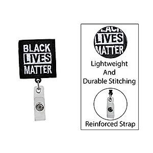 Black Lives Matter ID Badge Reel - BLM Retractable Holder for Nurses Doctors Hospitals and Office Staff | Support The Cause!