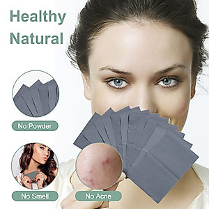 Natural Oil Blotting Paper for Oily Skin with Bamboo Charcoal - 26% Larger Oil Blotting Sheets for Face,Makeup Friendly,100 Counts,Easy Take Out Design, Premium Oil Absorbing Sheets