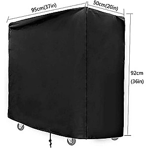 Bicherub Cooler Cart Cover 420D Waterproof Patio Rolling Deck Cooler Cover Fit for Most 80 QT Rolling Ice Chest 37 x 36 x 20in