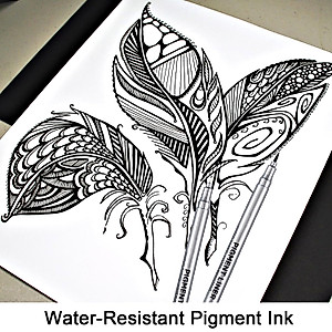 Dyvicl Black Micro-Pen Fineliner Ink Pens, Pigment Liner Multiliner Pens Micro Fine Point Drawing Pens for Sketching, Anime, Manga, Artist Illustration, Journaling, 9 Pieces