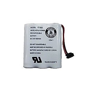 Uniden BT-905 Replacement Rechargeable Battery for Many Uniden Phone Systems and Cordless Handsets, Nickel Metal Hydride Rechargeable Battery, DC 3.6V 600mAh