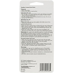 Contact Lens Case by Bausch & Lomb, Compact, Durable, Leak Proof, Pack of 3