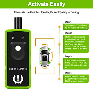 JDIAG TPMS Relearn Tool for and Ford Series Vehicles Super EL50448 Auto Tire Pressure Monitor Sensor Activation Reset Tool Upgrade Edition