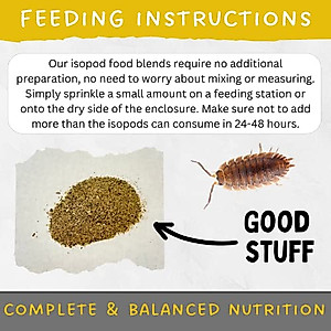 Isopod Depot Iso Chow Variety Mix Blend 1.5 oz - Premium Isopod Food, Isopod Treat, Springtail Food