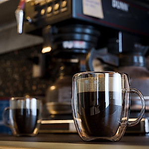 Mindful Design Double Wall Insulated Glasses Espresso Mugs (Set of 2) - 5.4-Ounces