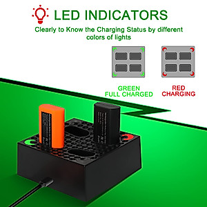 Battery Charger for Xbox One Controller Battery Pack,Charger Station with 4x1200mAh Battery for Xbox One Rechargeable Battery Pack,Xbox One Accessories for X|S/Xbox One S/X/Elite Wireless Controller