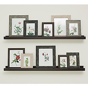 Kiera Grace Modern Floating-Shelves, Set of 2, Espresso