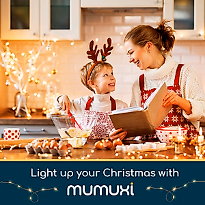 MUMUXI 33ft 100 LED Outdoor Fairy Lights, Timer Battery Operated Twinkle Lights with Remote [2 Pack], Christmas Outdoor String Lights Battery Operated, White Warm Outdoor Twinkle Lights Waterproof