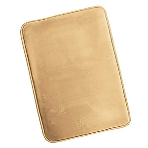 Clara Clark Bathroom Rugs, Ultra Soft Plush Bath Mat for Bathroom, Non-Slip, Velvet Memory Foam Bath Rugs, 17 x 24, Solid Camel Gold