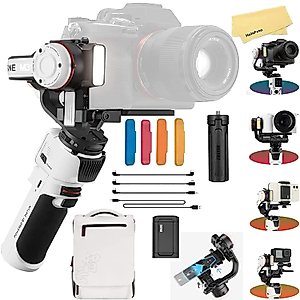 Zhiyun Crane M3 Combo Version 3-Axis Handheld Gimbal Stabilizer for Mirrorless Cameras Smartphone and Action Camera,Tripod Phone Clip Included