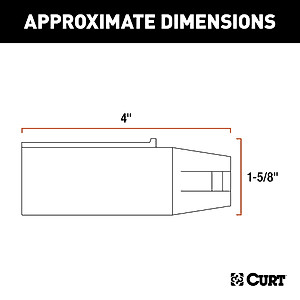 CURT 57040 7-Way Round Vehicle-Side to 4-Way Flat Trailer Wiring Adapter
